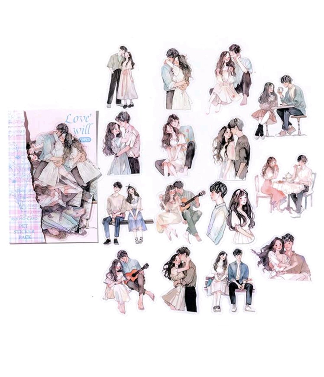 stickers pareja (15 pcs)